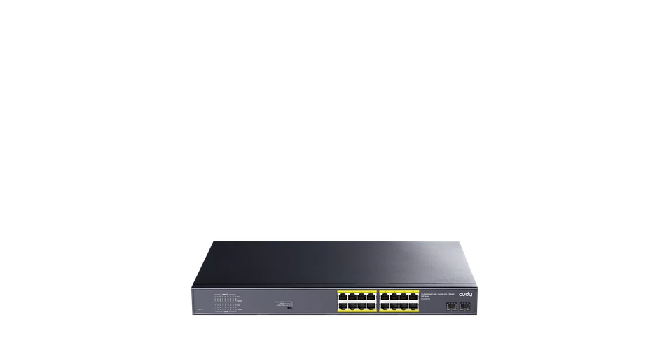 CUDY GS1020PS2, 18 portos POE Gigabit switch, 16 POE + 2 SFP Uplink